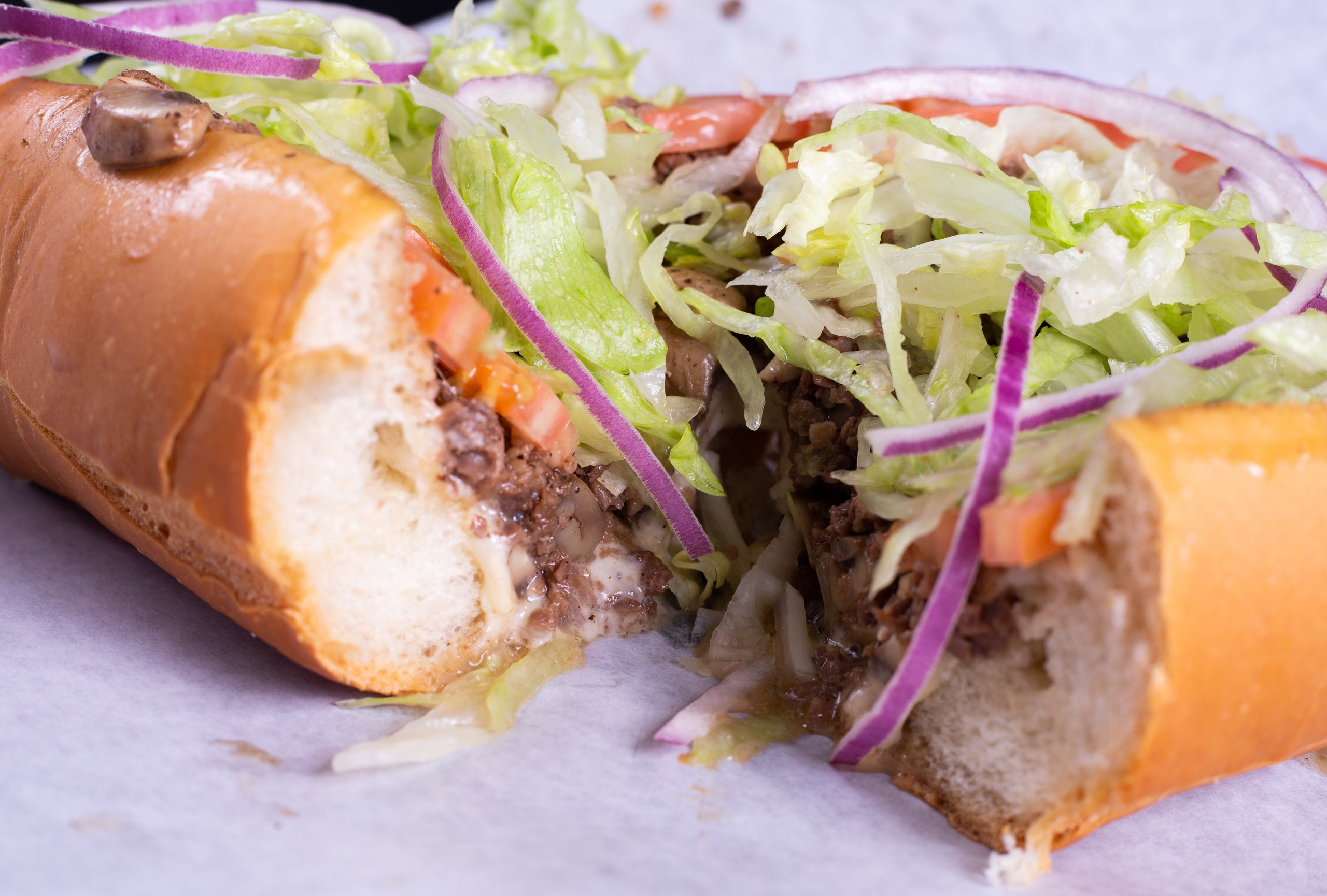 Hoagie Steak Sandwich | Great Steak Bomb Hoagie